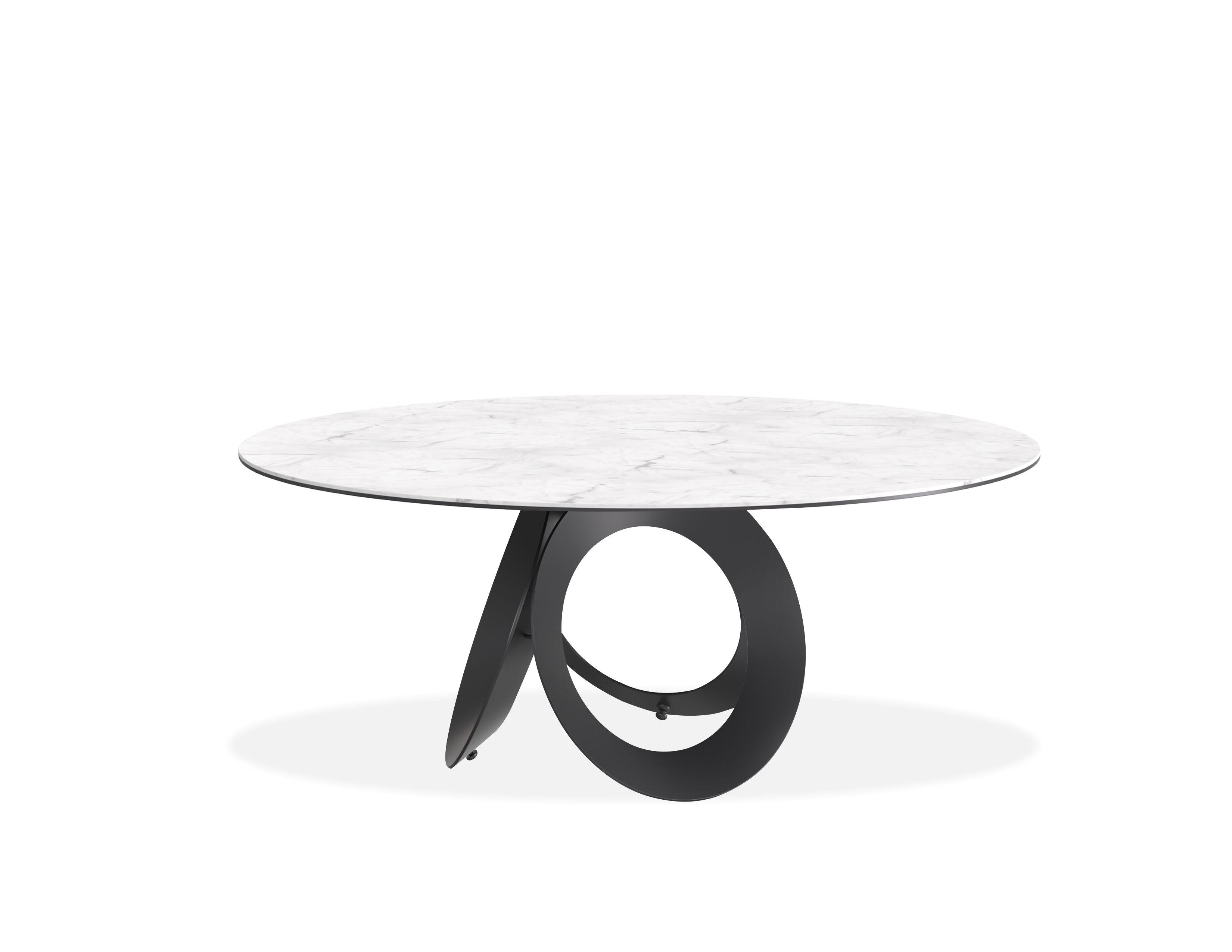 Buy Mobital Optic Dining Table Round DTA-OPTI-WHIT-BLROU - American ...