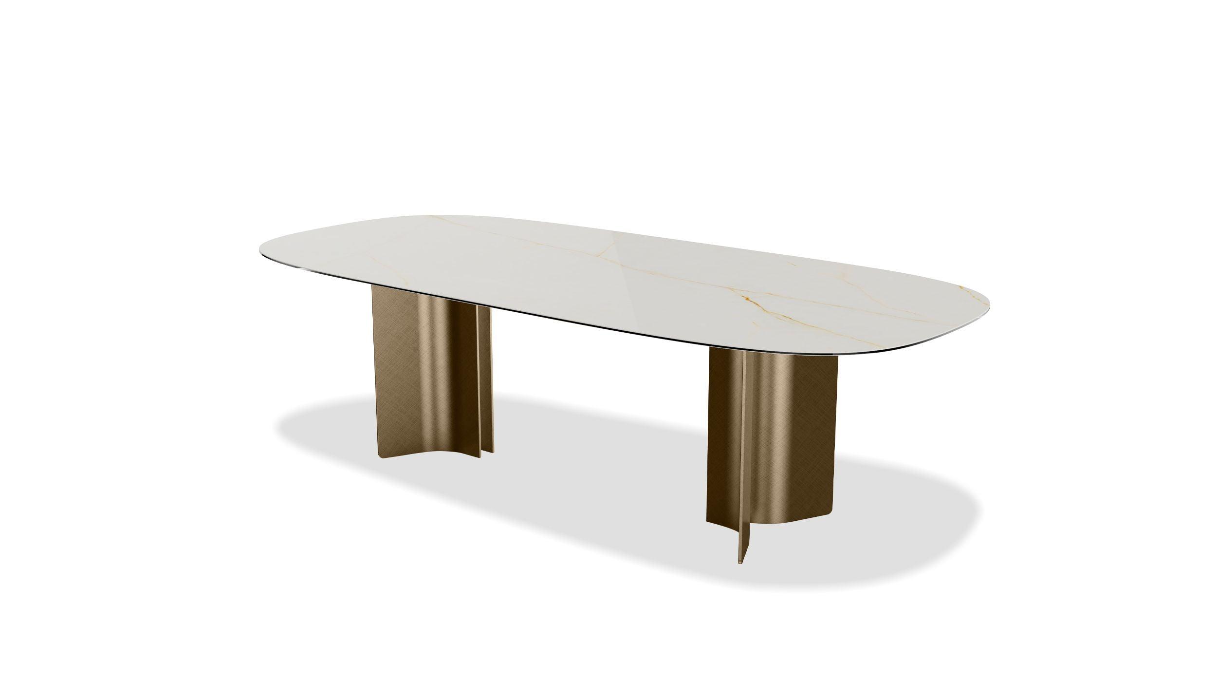 Buy Mobital Sorrento Dining Table Oval DTA-SORR-CRGO-PCABR - American ...