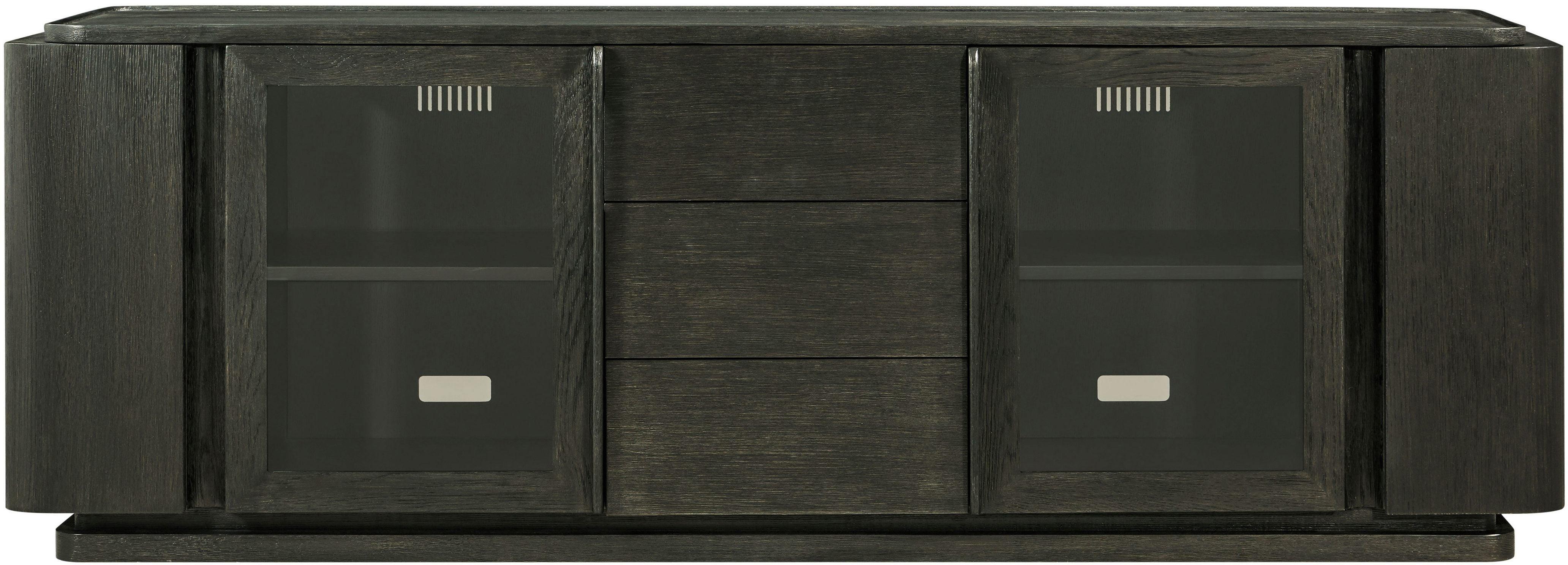Repose Glass Door Media Console | AmericanHomeFurniture